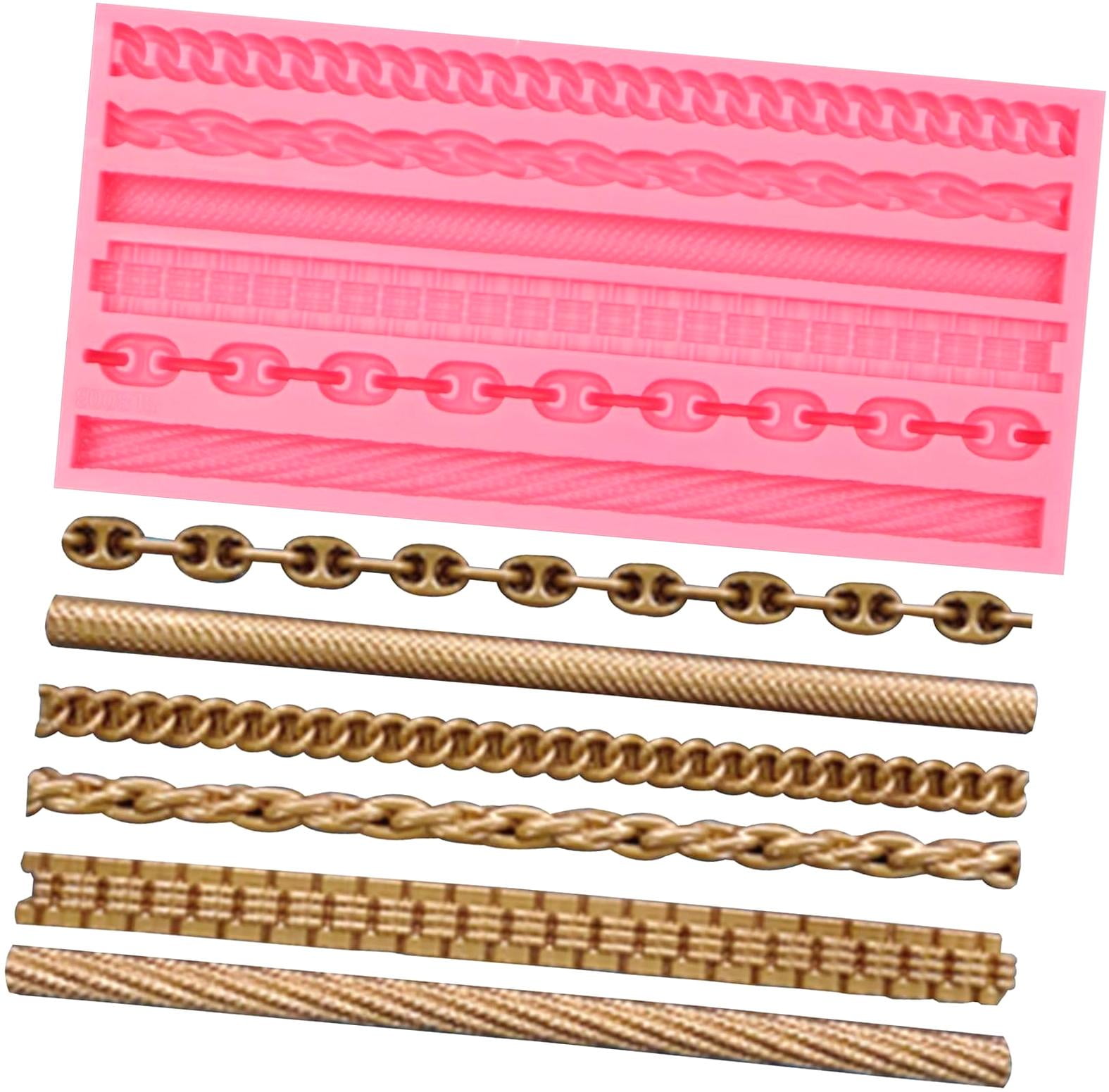 ANYWAY.GO Chain and Rope Design Silicone Molds, 6 , Fondant Decoration ...