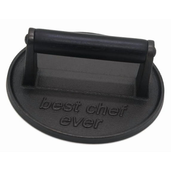 ANYWAY.GO Chef Ever Cast Iron Grill Press Burger Press Bacon Press ...