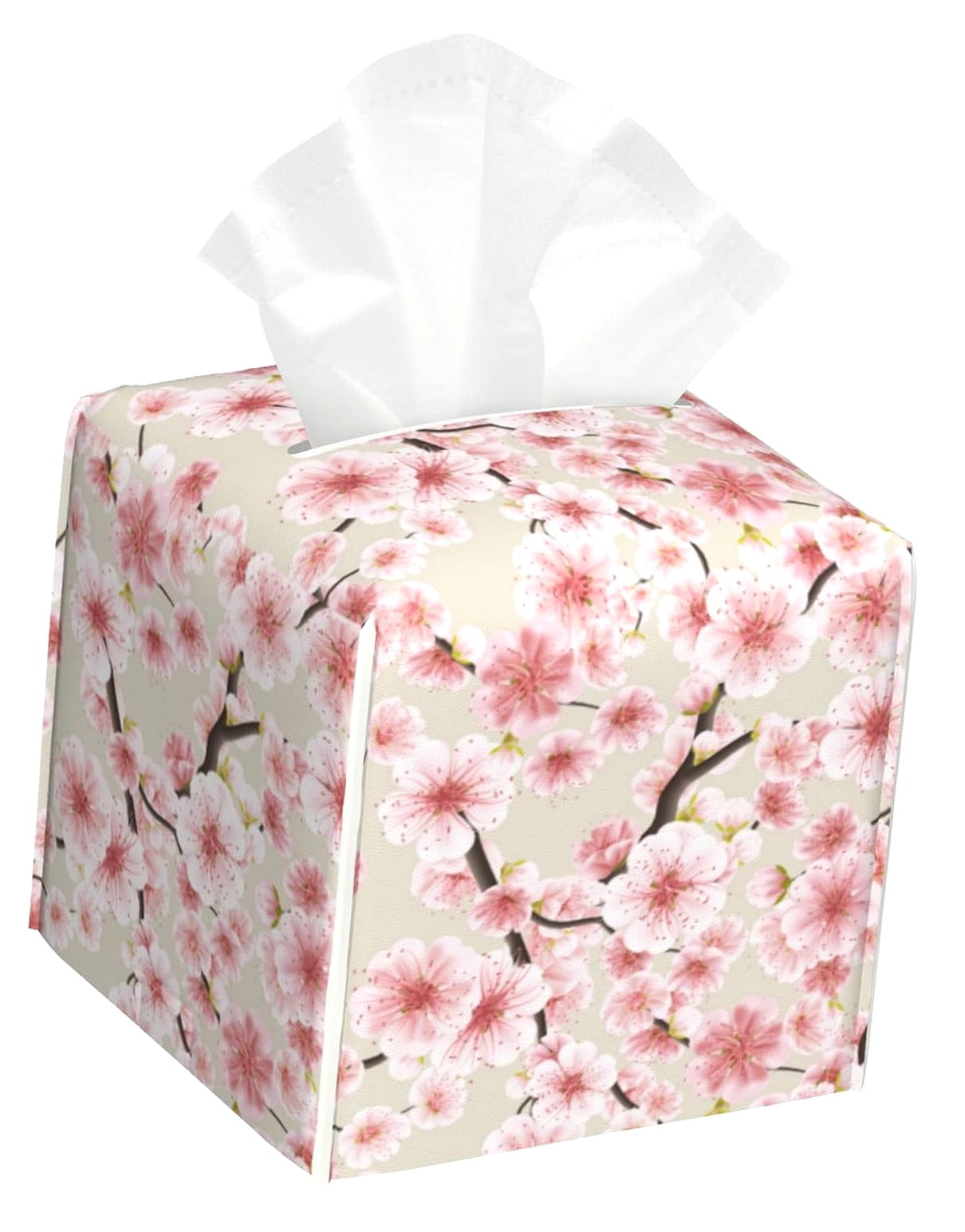 ANYWAY.GO Cherry Blossom Tissue Box Cover Square Tissue Holder Facial ...