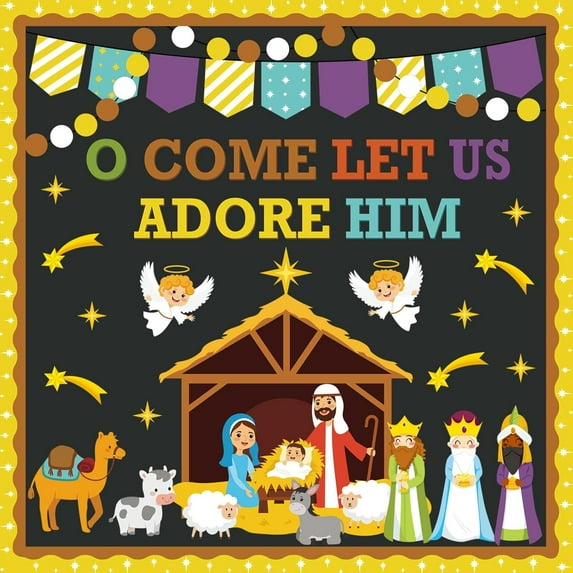 ANYWAY.GO Christmas Nativity Bulletin Set Christmas Classroom ...