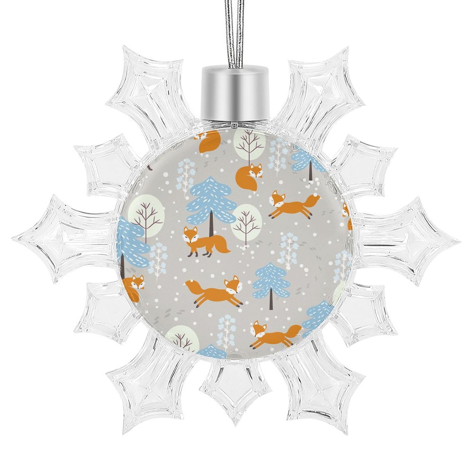 ANYWAY.GO Christmas Snowflake Pendant Ornaments Winter Forest Pattern ...