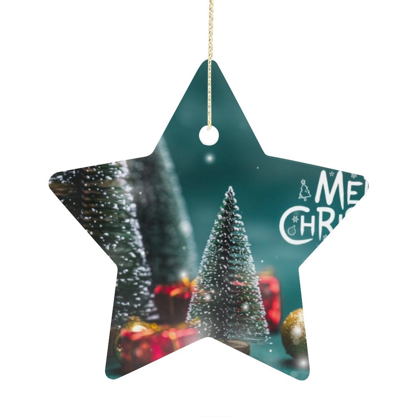 ANYWAY.GO Christmas Tree Decorations Ceramics-Star Christmas Holiday ...