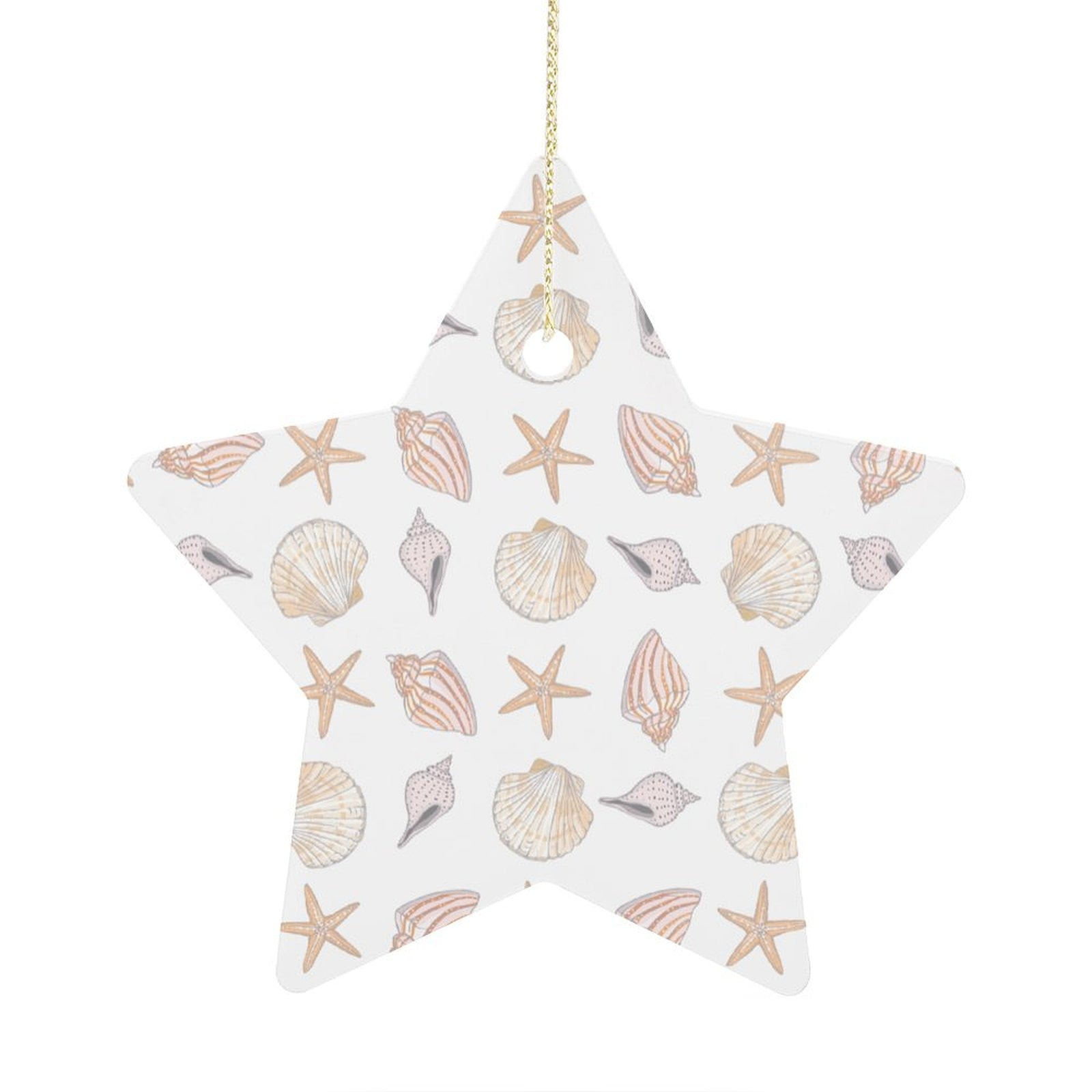 ANYWAY.GO Christmas Tree Decorations Ceramics-Star Hand Drawn Boho Set ...