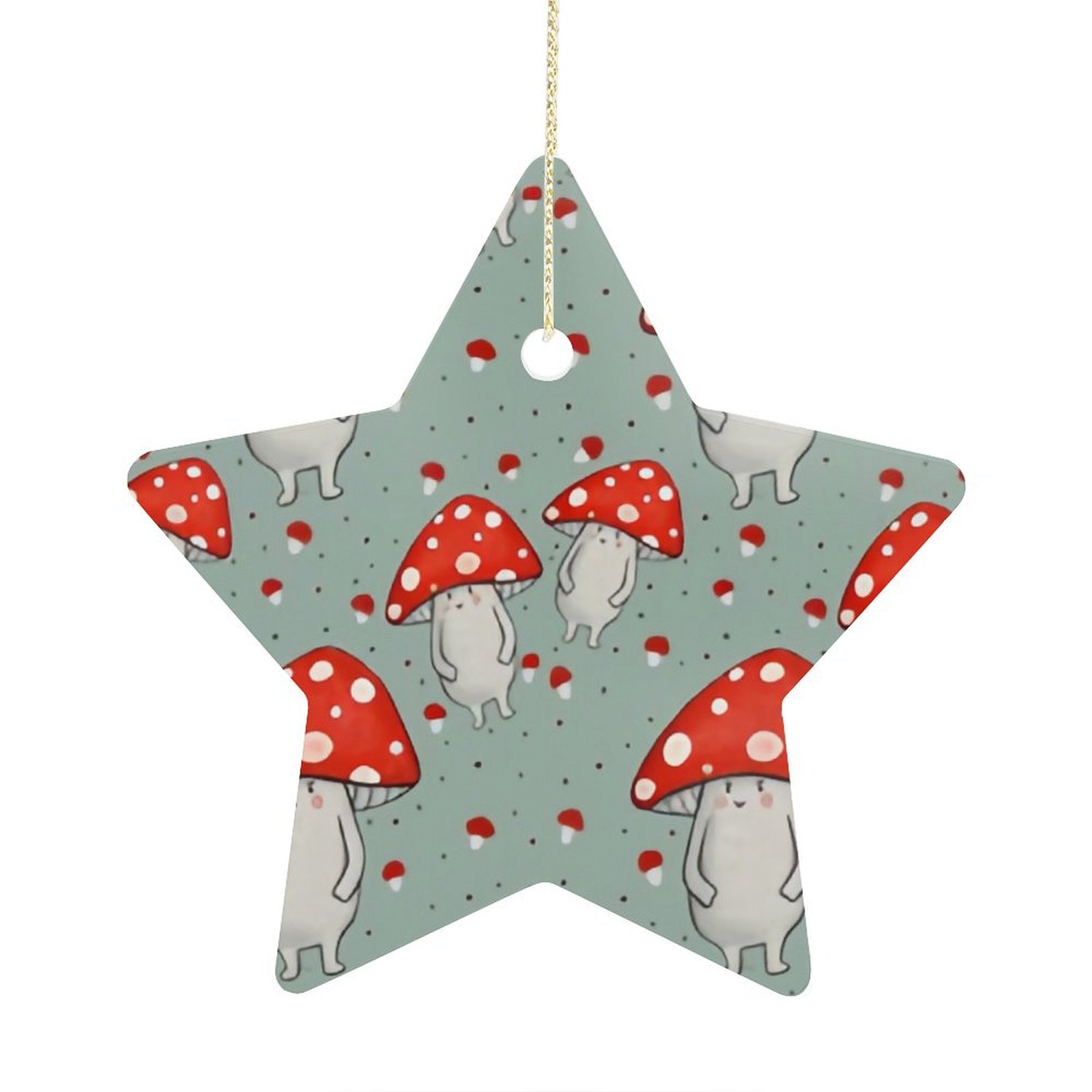 ANYWAY.GO Christmas Tree Decorations Ceramics-Star Pattern Cute ...
