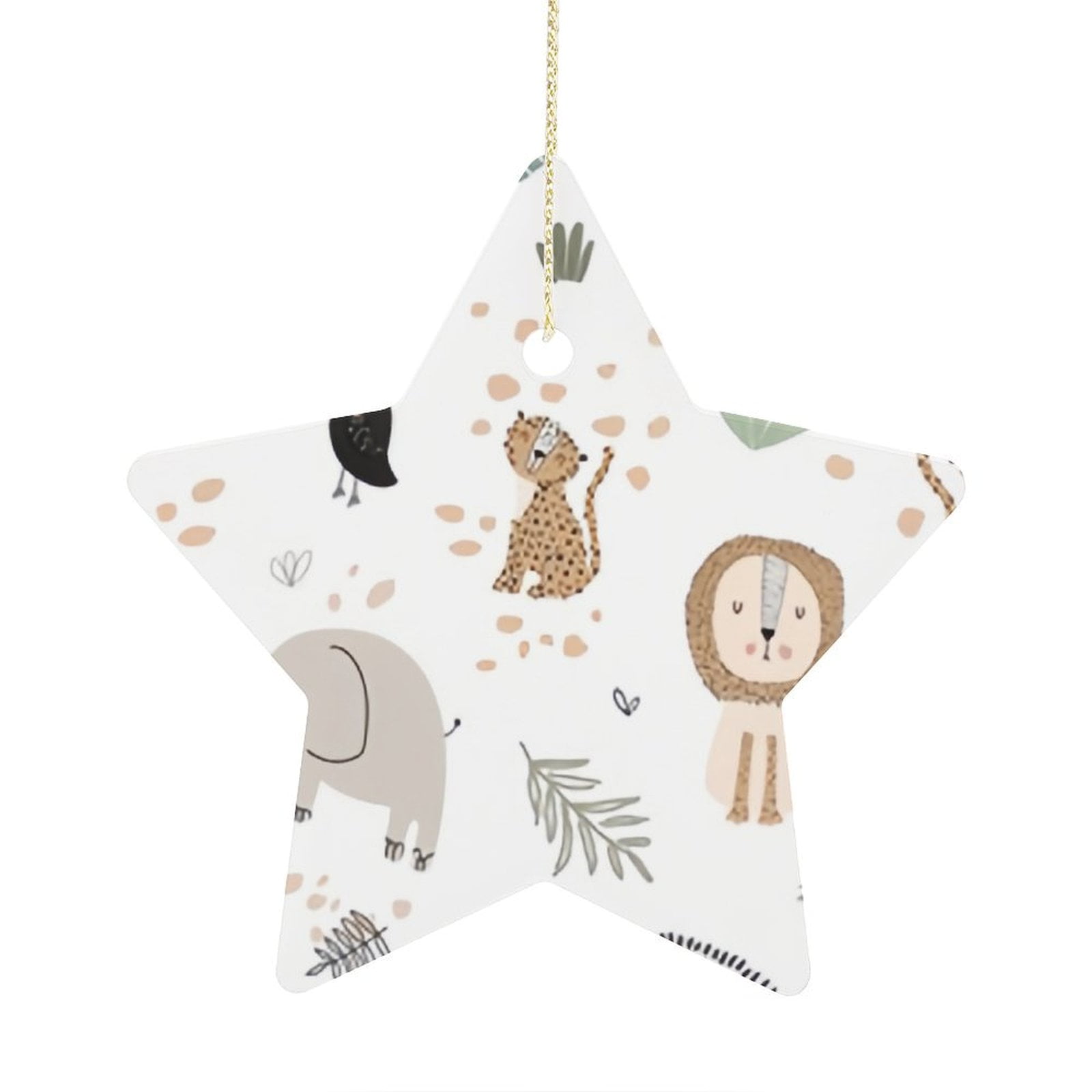 ANYWAY.GO Christmas Tree Decorations Ceramics-Star Safari Childish ...