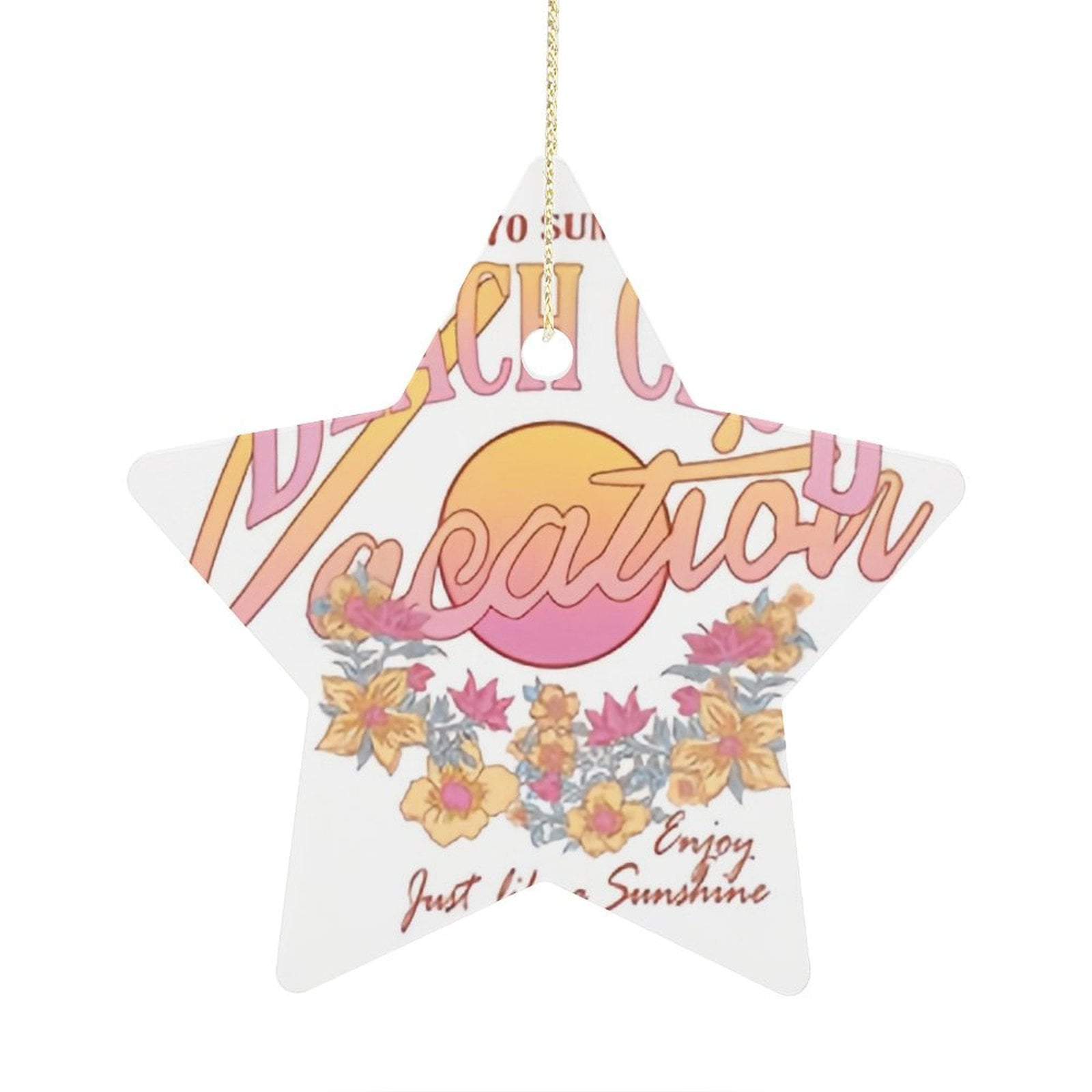 ANYWAY.GO Christmas Tree Decorations Ceramics-Star Vibes Beach Summer ...