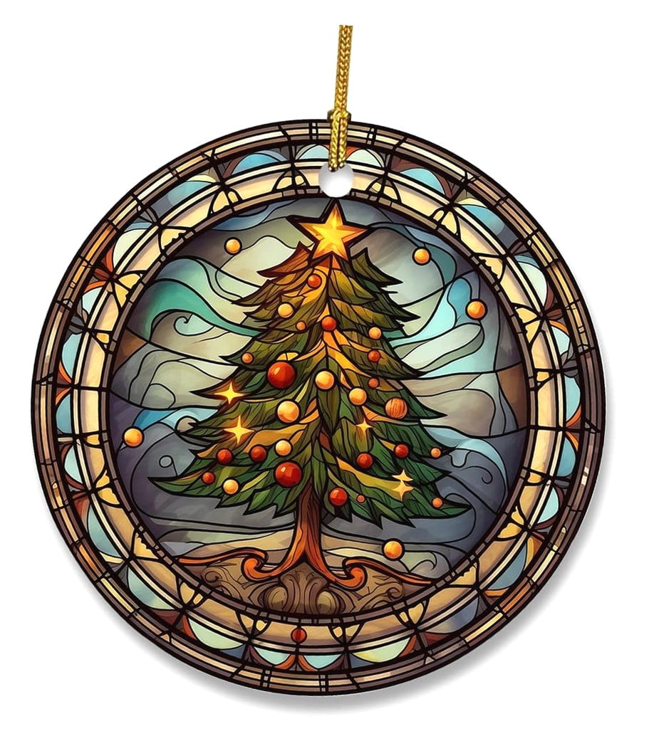 ANYWAY.GO Christmas Tree Full of Fruit Hanging Ornament, Ceramic ...