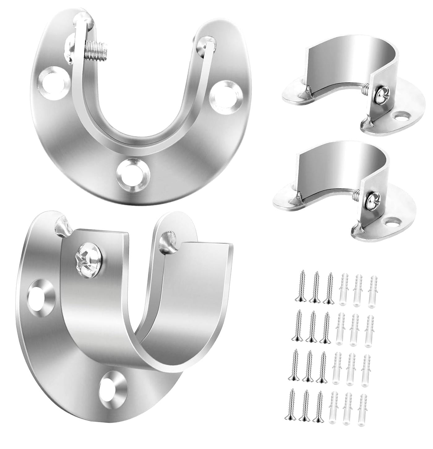 ANYWAY.GO Closet Rod Brackets, Steel Pole Sockets for 1 1/4 Inch ...