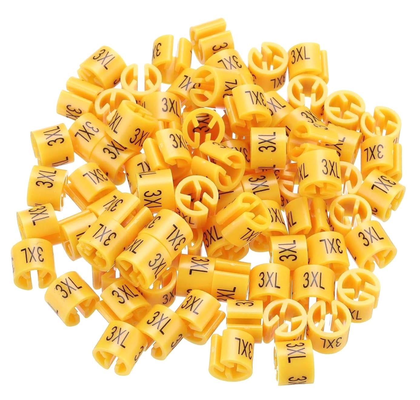 ANYWAY.GO Clothes Hanger Marker 3XL Size Tag Fit 3mm Rod Orange for ...