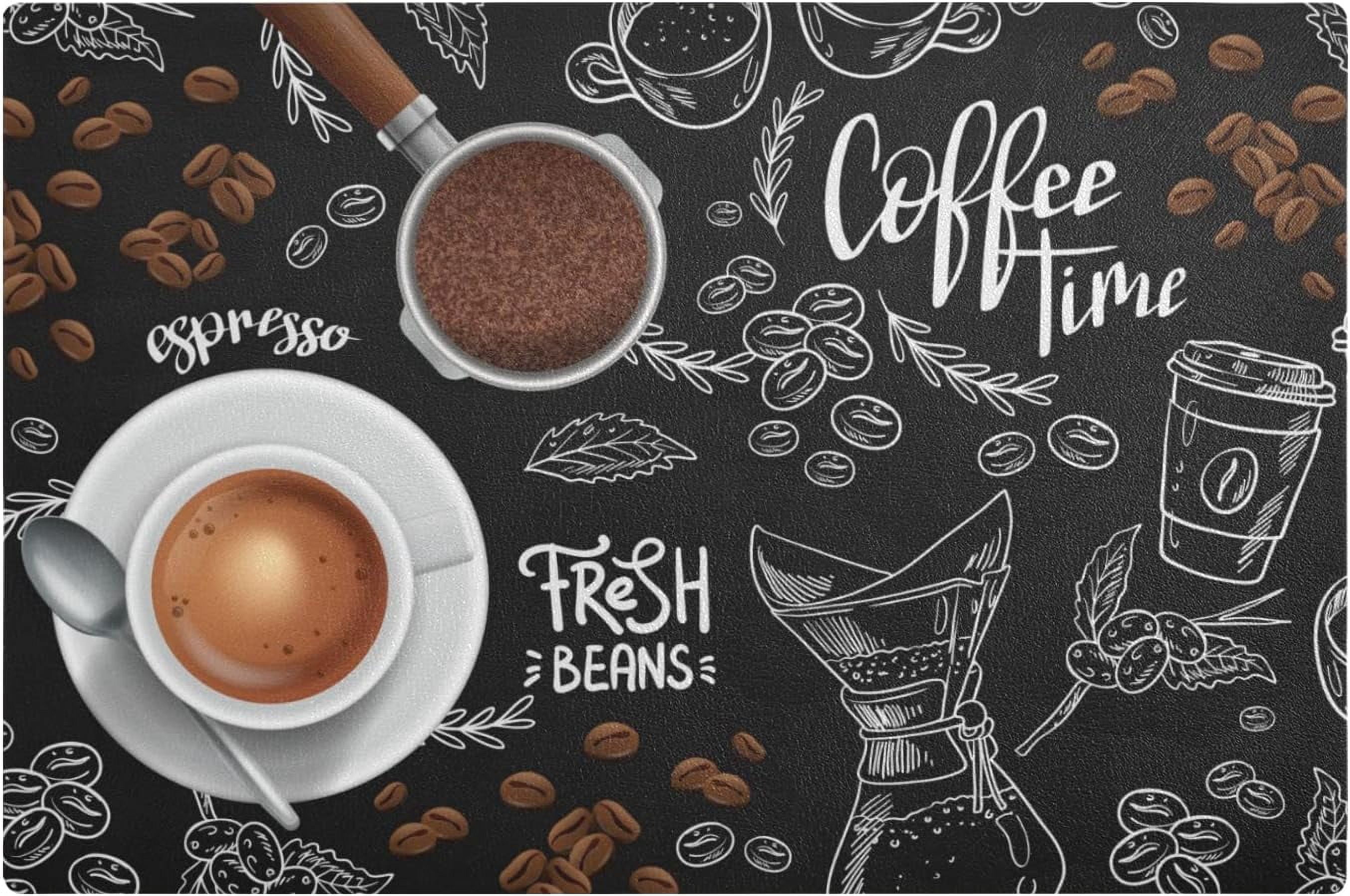 ANYWAY.GO Coffee Mat Maker Station Machine Pot Mats Backed Absorbent ...