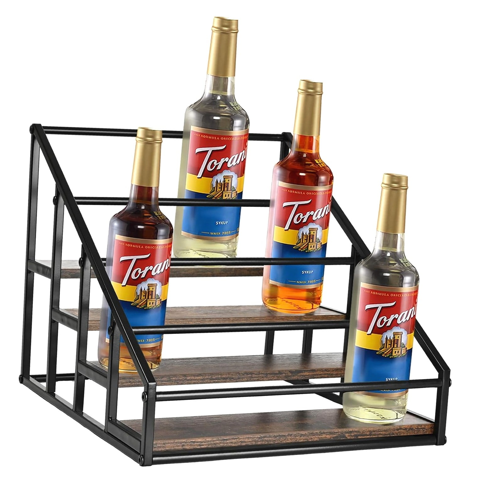 ANYWAY.GO Coffee Syrup Organizer Rack, Display Stand, Spice Racks, 4 ...