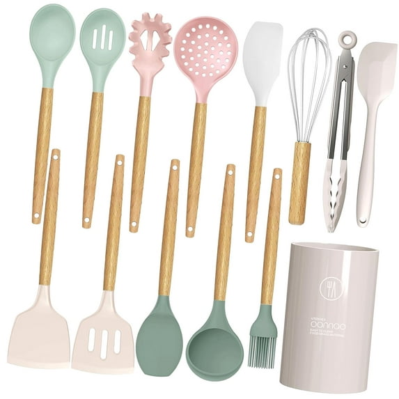 ANYWAY.GO Cooking Utensils Set 446° Kitchen Utensils for Cooking ...