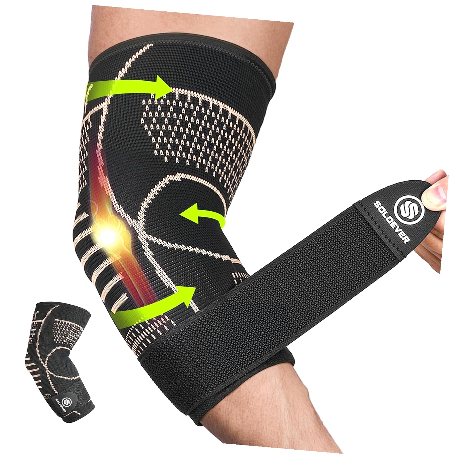 ANYWAY.GO Copper Elbow Brace for Tendonitis and Tennis Elbow, 3D Knit ...