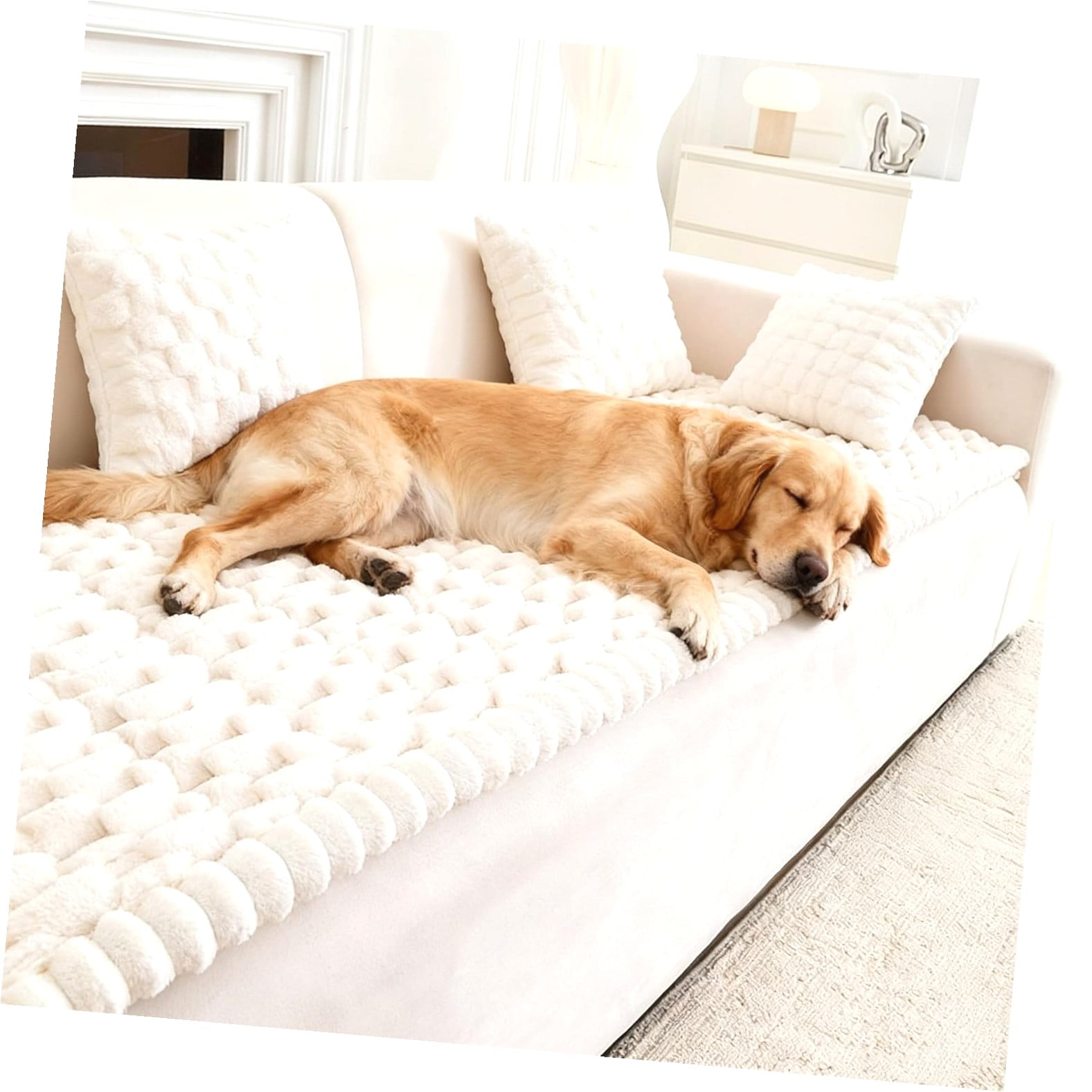 ANYWAY.GO Couch Cover for Dogs, Washable Sofa Protector, Fuzzy Couch ...