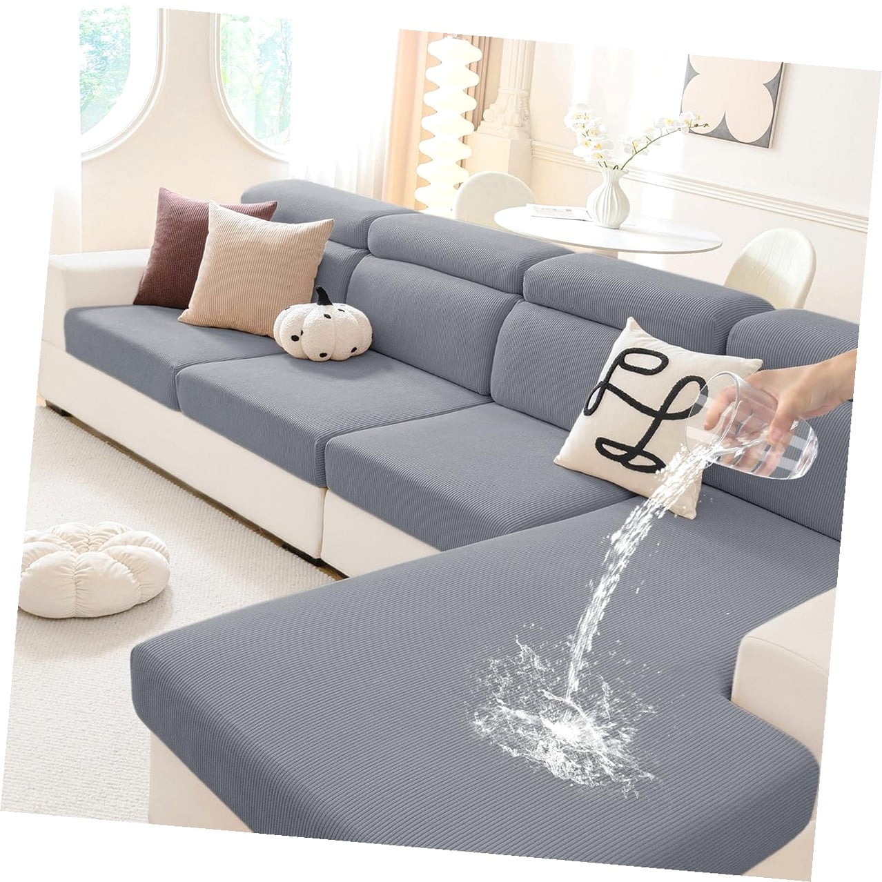 ANYWAY.GO Couch Covers, Resistant to Spills, Couch Cover for Dogs ...