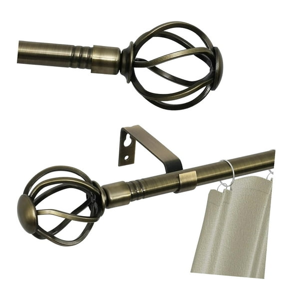 ANYWAY.GO Curtain Rod 48 to 88 inch, 5/8 inch Curtain Rod Set with ...