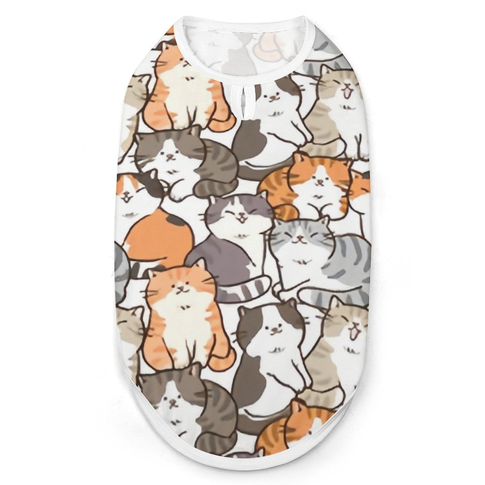 ANYWAY.GO Cute Pet Vest Breathable T-Shirt Pattern Cartoon Cat ...