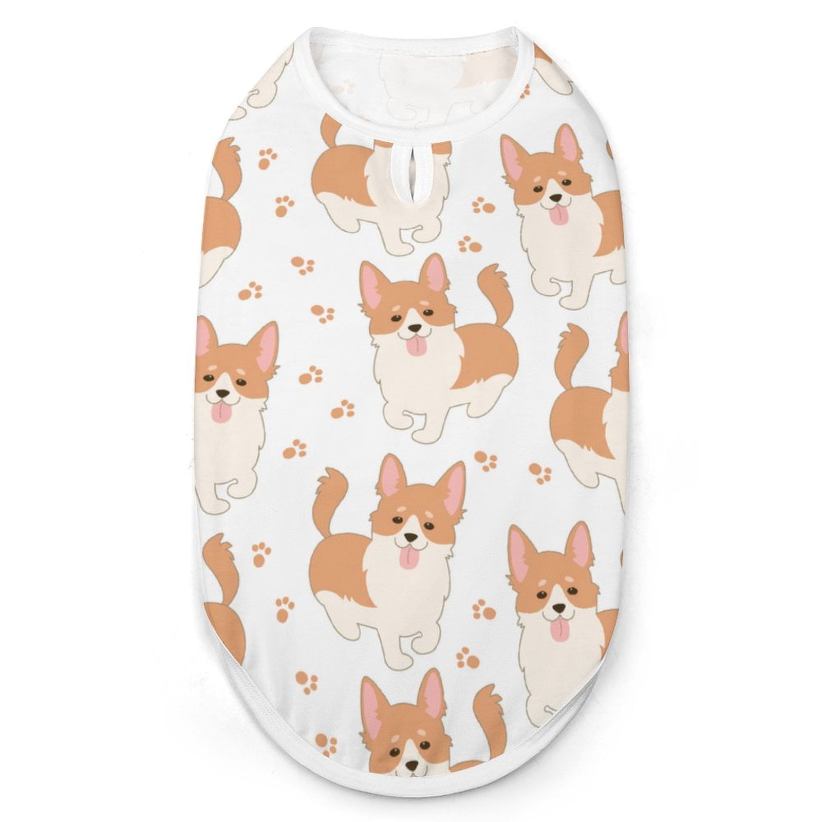 ANYWAY.GO Cute Pet Vest Breathable T-Shirt Pattern Cute Welsh Corgi ...