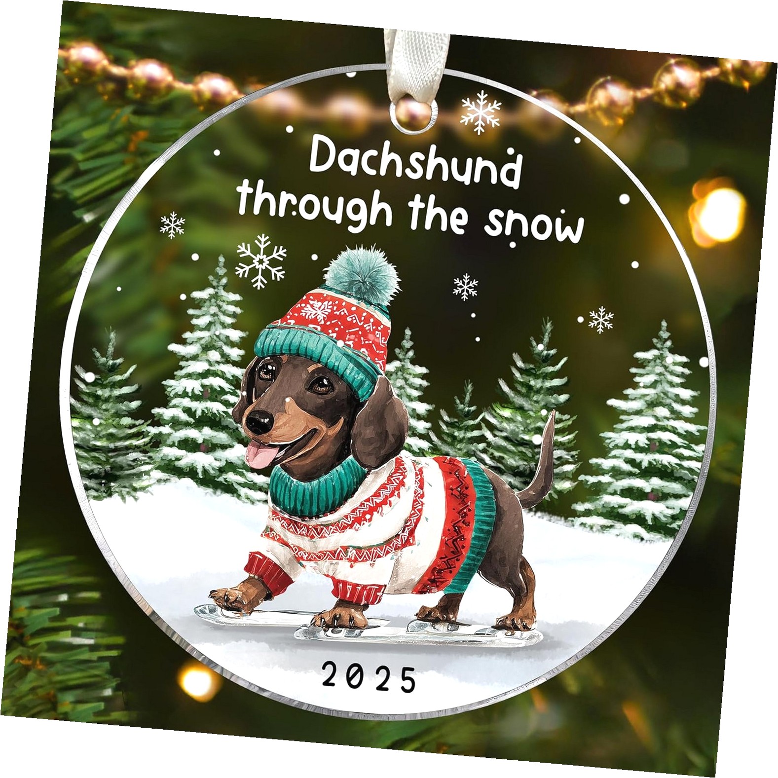 ANYWAY.GO Dachshund Ornament Dachshund Christmas Ornaments, Wiener ...