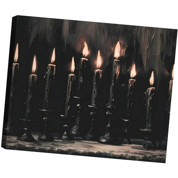 ANYWAY.GO Decor Candles Pictures Canvas Prints, Moody Dark Academia ...