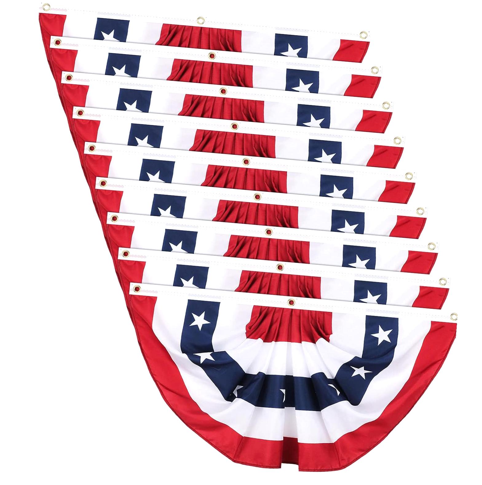 ANYWAY.GO Decorations, 4th of July Pleated Fan Flags Us Bunting Banner ...