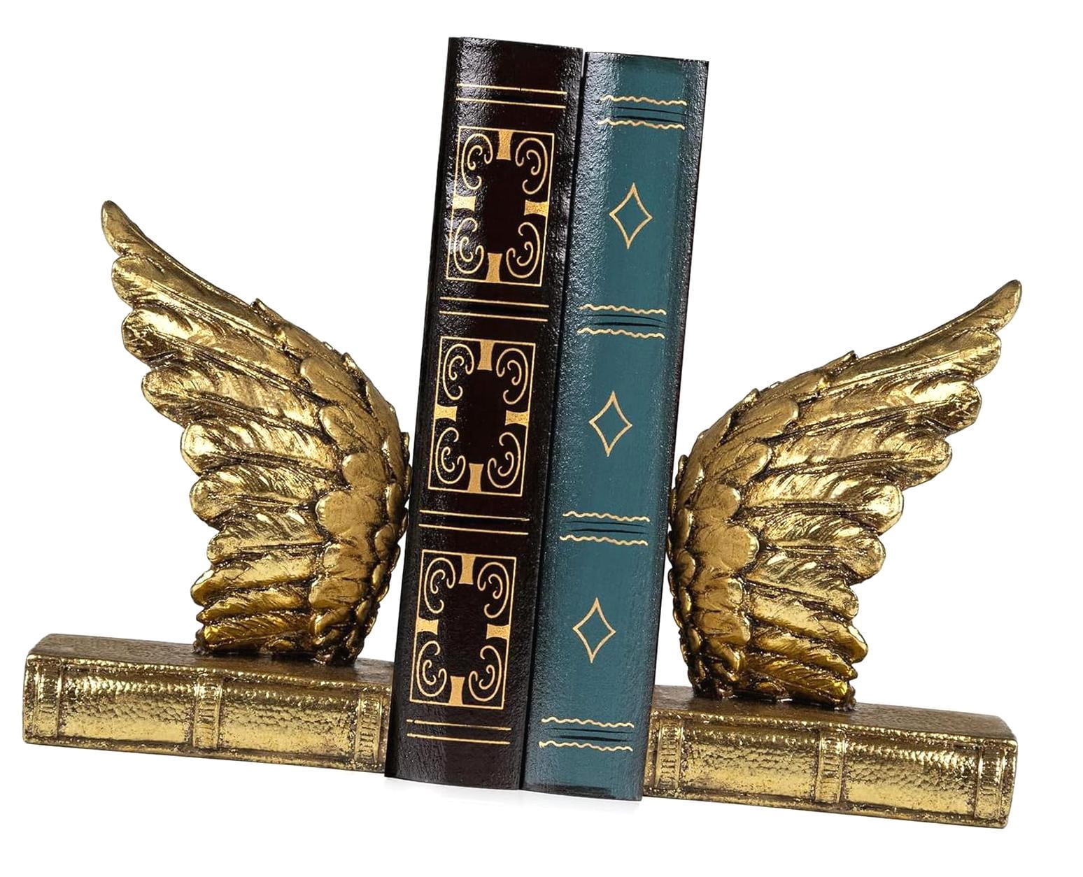 ANYWAY.GO Decorative Bookends for Shelves - Anti- Base Book Holders for ...