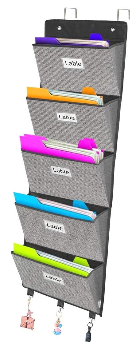 ANYWAY.GO Over the Door File Organizer, Wall Hanging File Folders with ...