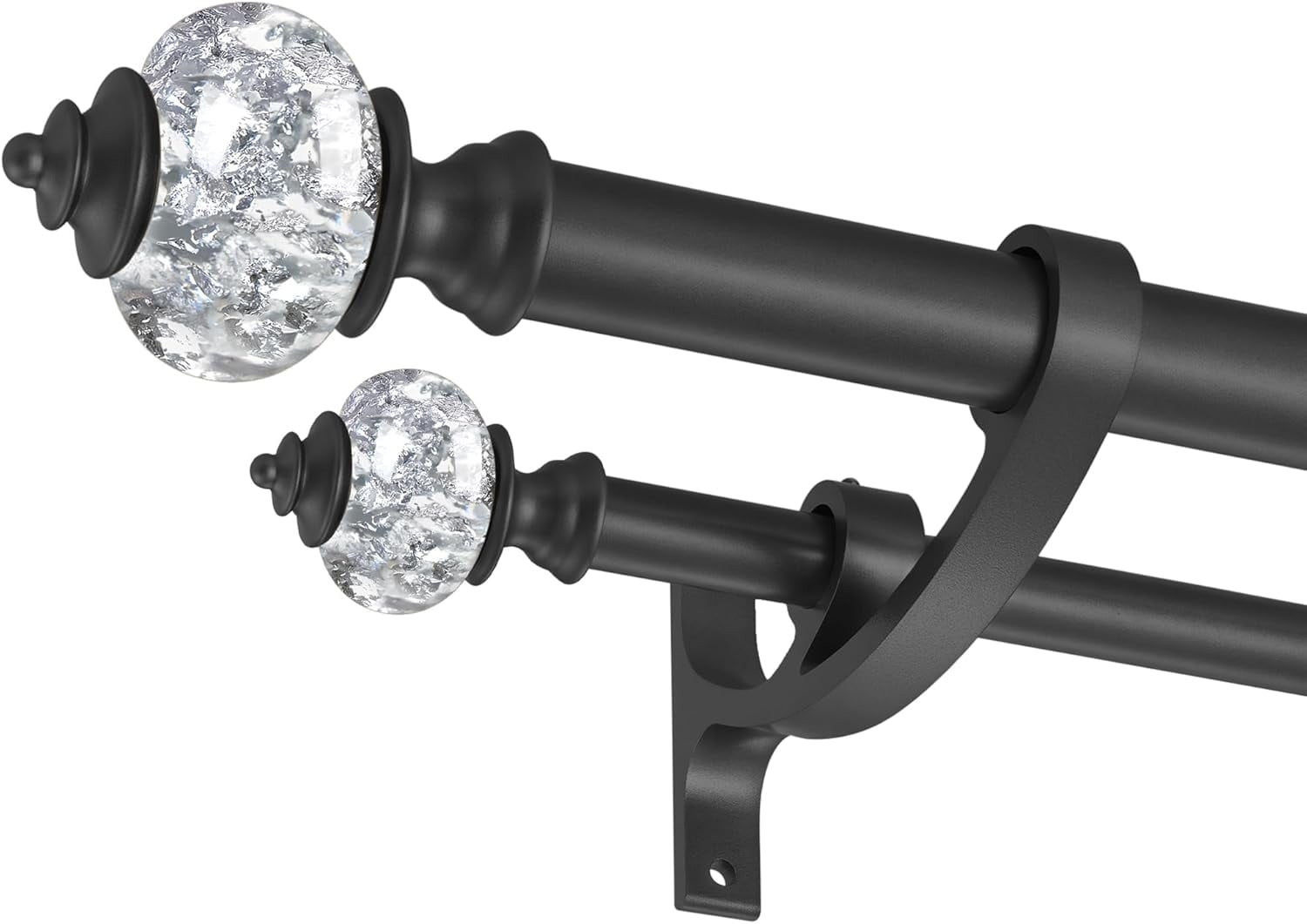 ANYWAY.GO Double Curtain Rods for 36 to 72 Inches, 1 Inch and 5/8 Inch ...