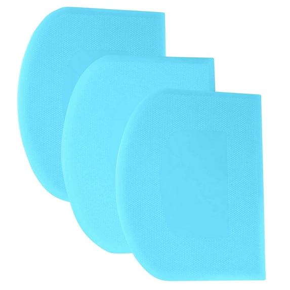 ANYWAY.GO Dough Scraper Set 3 Pieces 5.9x4.3" Plastic Flexible Bowl ...