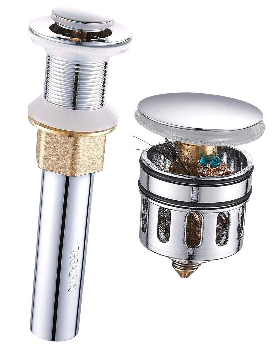 ANYWAY.GO Drain, Bathroom Vanity Sink Drain Stopper, Built-in -Clogging ...