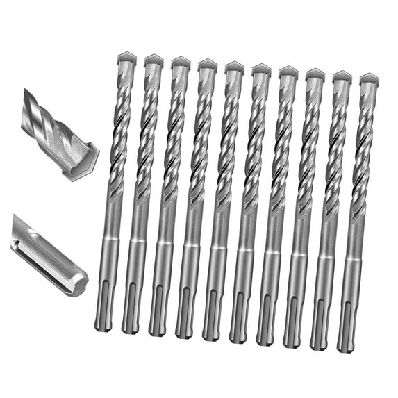 ANYWAY.GO Drill Bits 3/8"*6" 10 Pcs Drill Bits Concrete Masonry Hole ...
