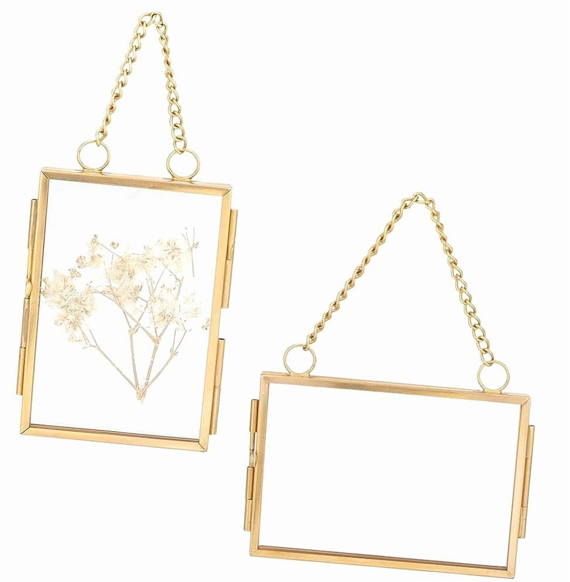 ANYWAY.GO Dual Style Glass Photo Frame Set, Floating Frame for 3.7x2.4 ...