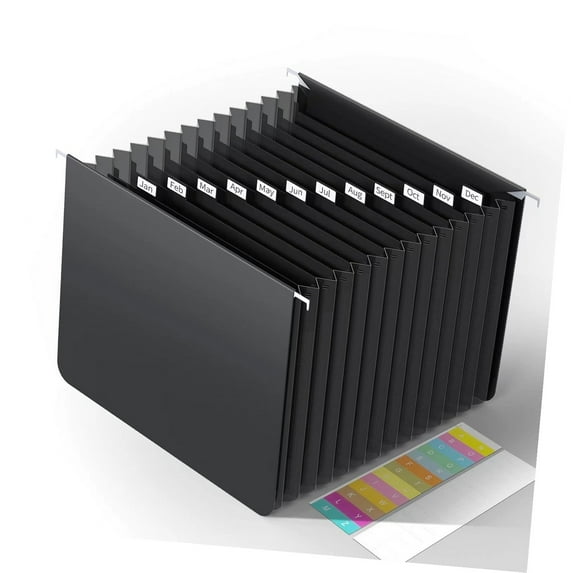 ANYWAY.GO Expanding Hanging File Folders, Plastic Expandable Hanging ...