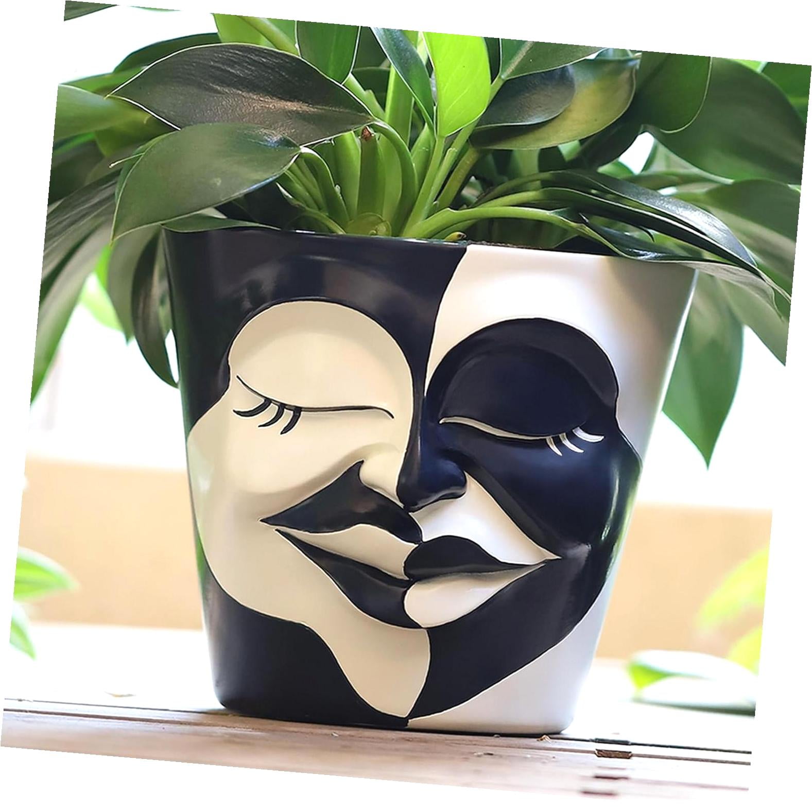 ANYWAY.GO Facial Feature Plant Pots with Drainage, Containers for ...