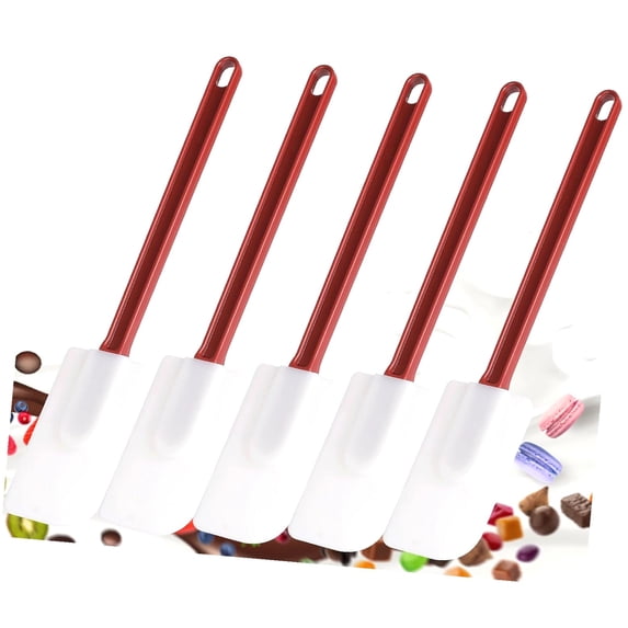 ANYWAY.GO Flexible Rubber Spatulas 5-Piece Set, Soft Rubber Scraper 9.5 ...