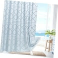 ANYWAY.GO Fog Blue Woven Shower Curtain with Tassel 72 78, Bohemia ...