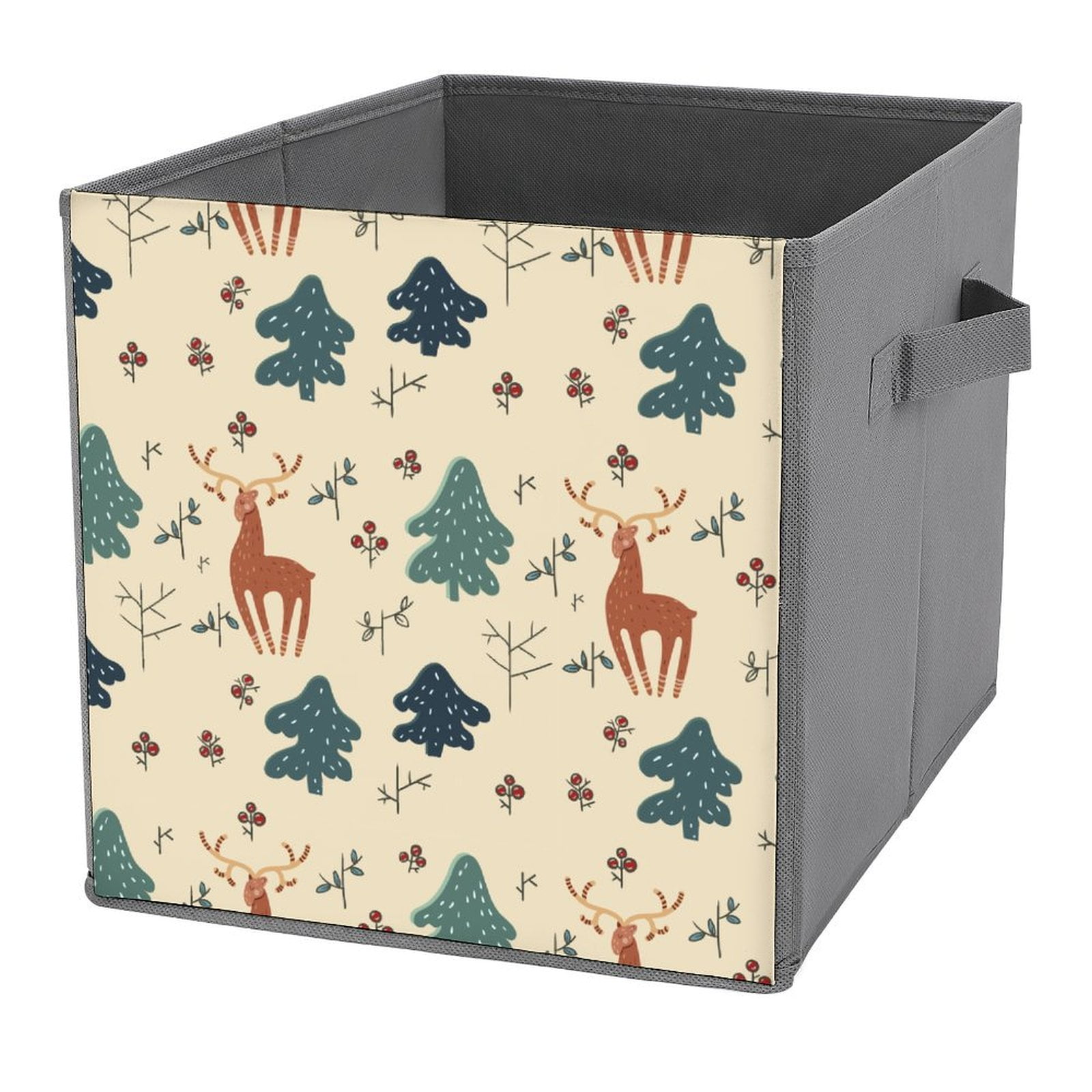 ANYWAY.GO Foldable Large Storage Box with Rope HandlesDeer Magical ...