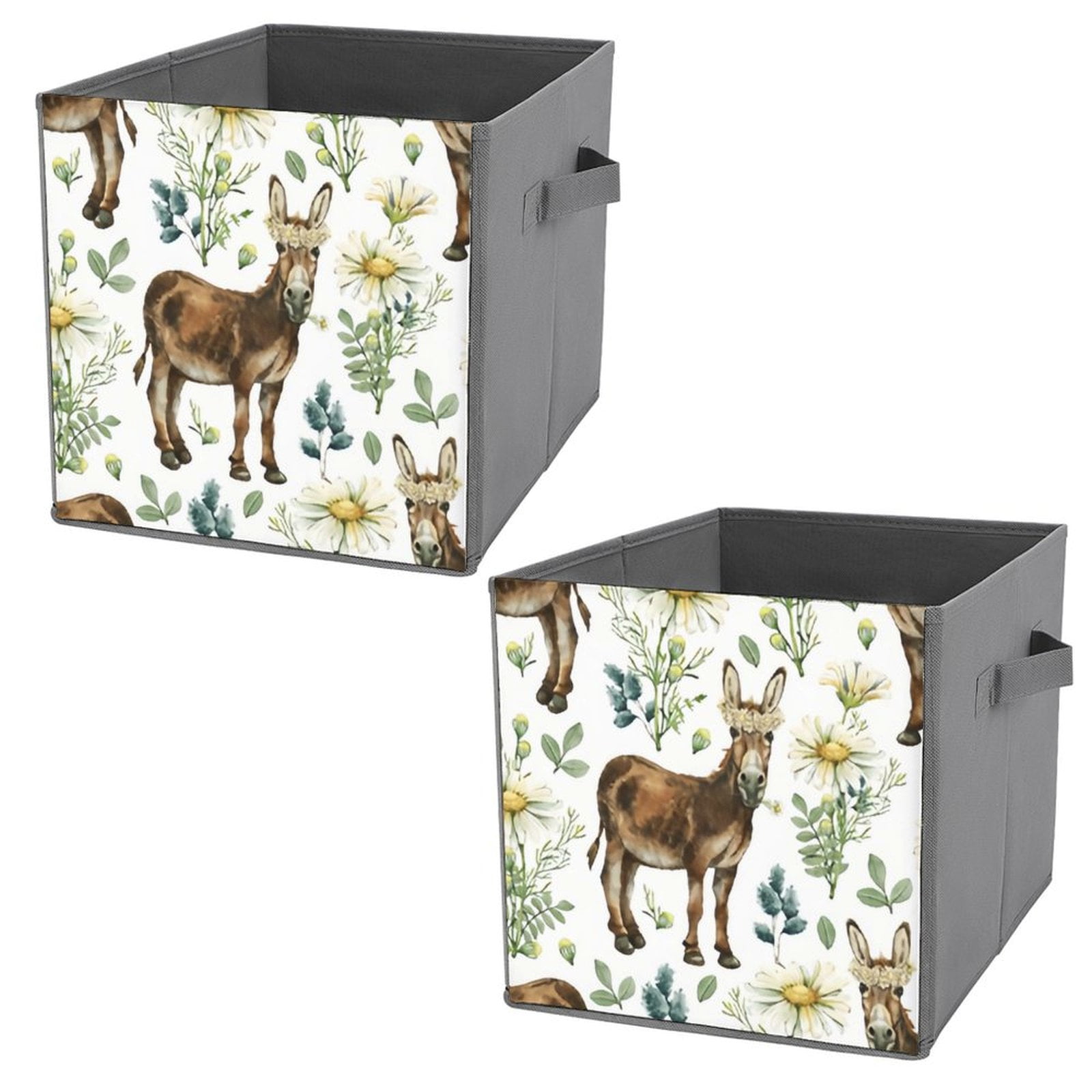 ANYWAY.GO Foldable Large Storage Box with Rope HandlesDonkey Nature ...