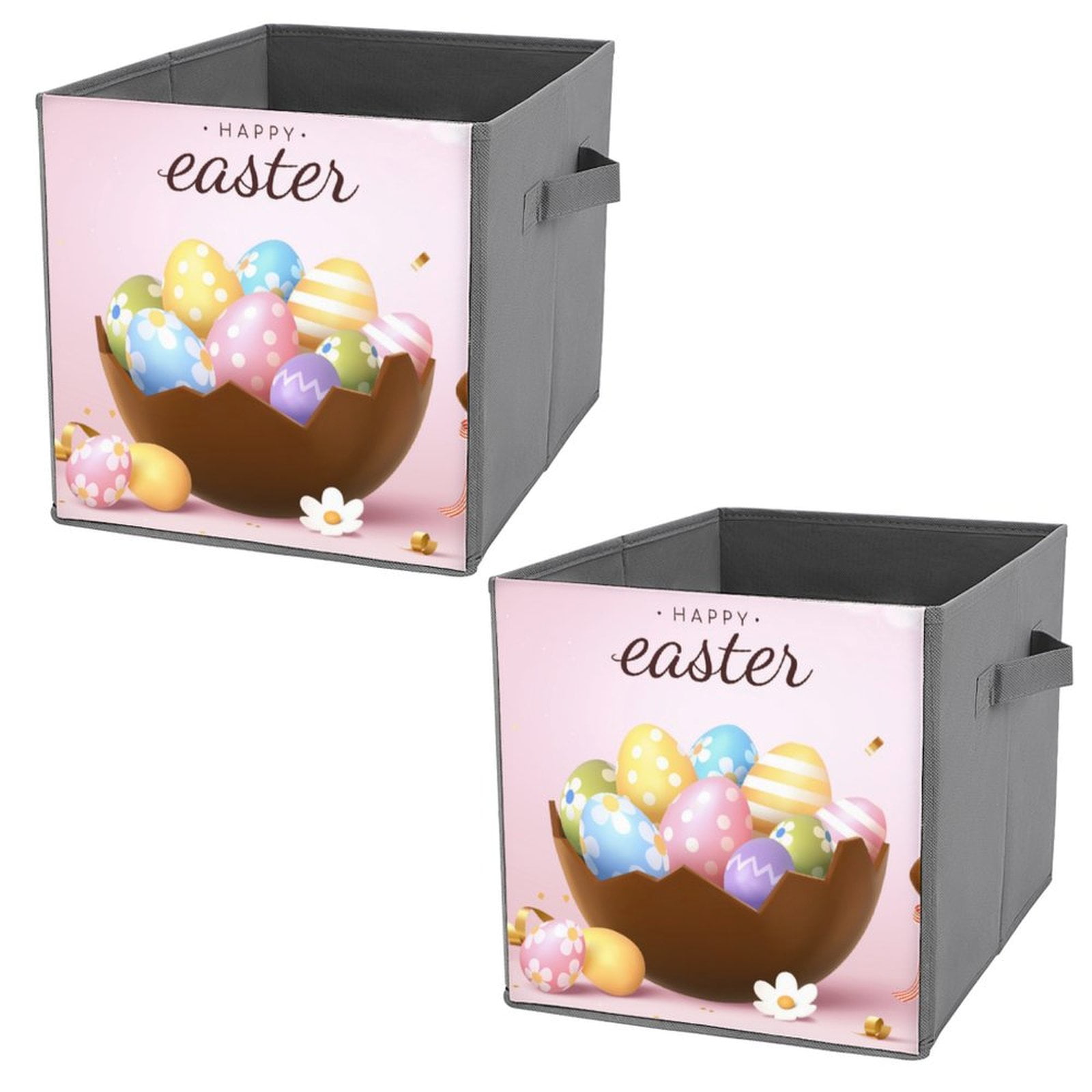ANYWAY.GO Foldable Large Storage Box with Rope HandlesEaster 3D Banner ...