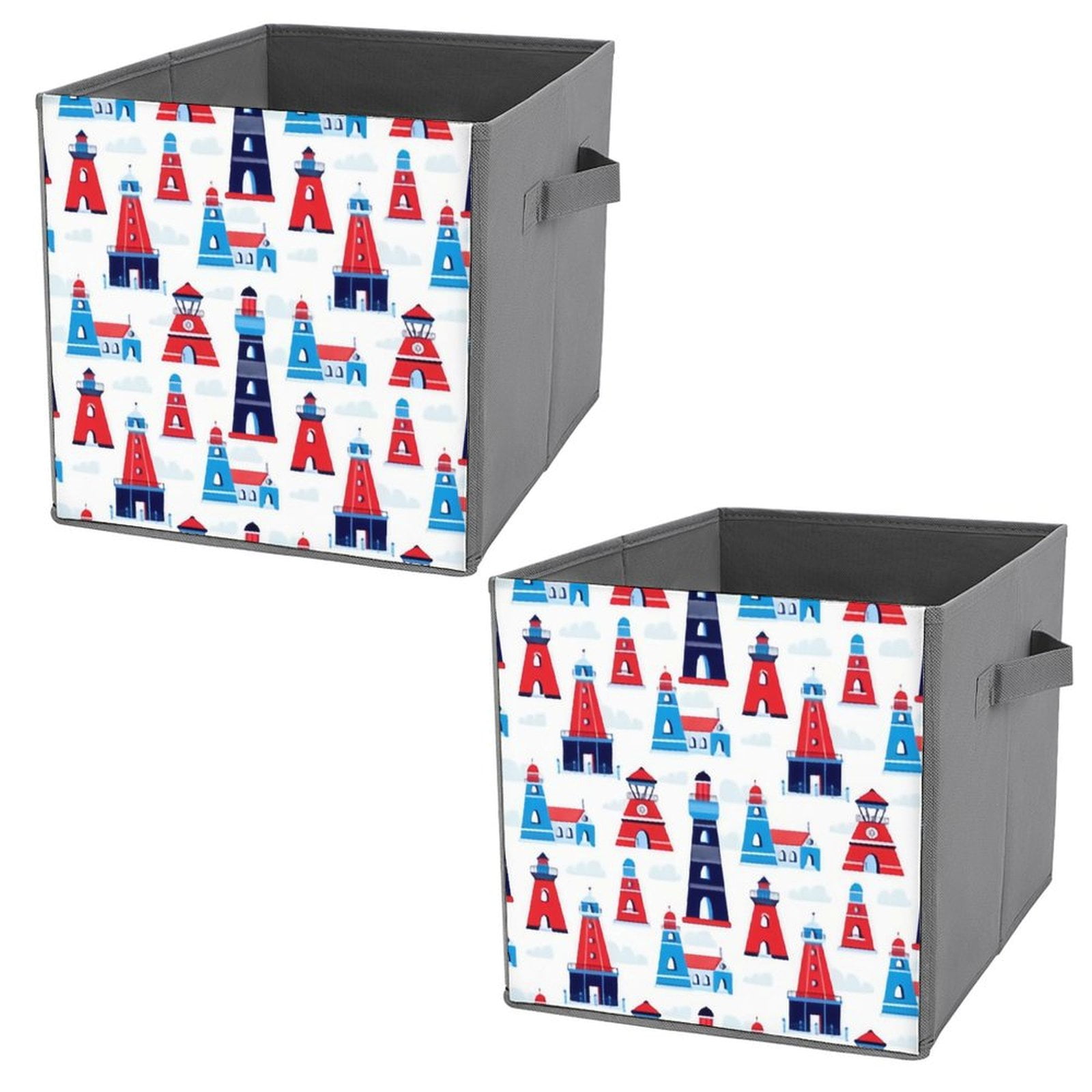 ANYWAY.GO Foldable Large Storage Box with Rope HandlesPattern ...