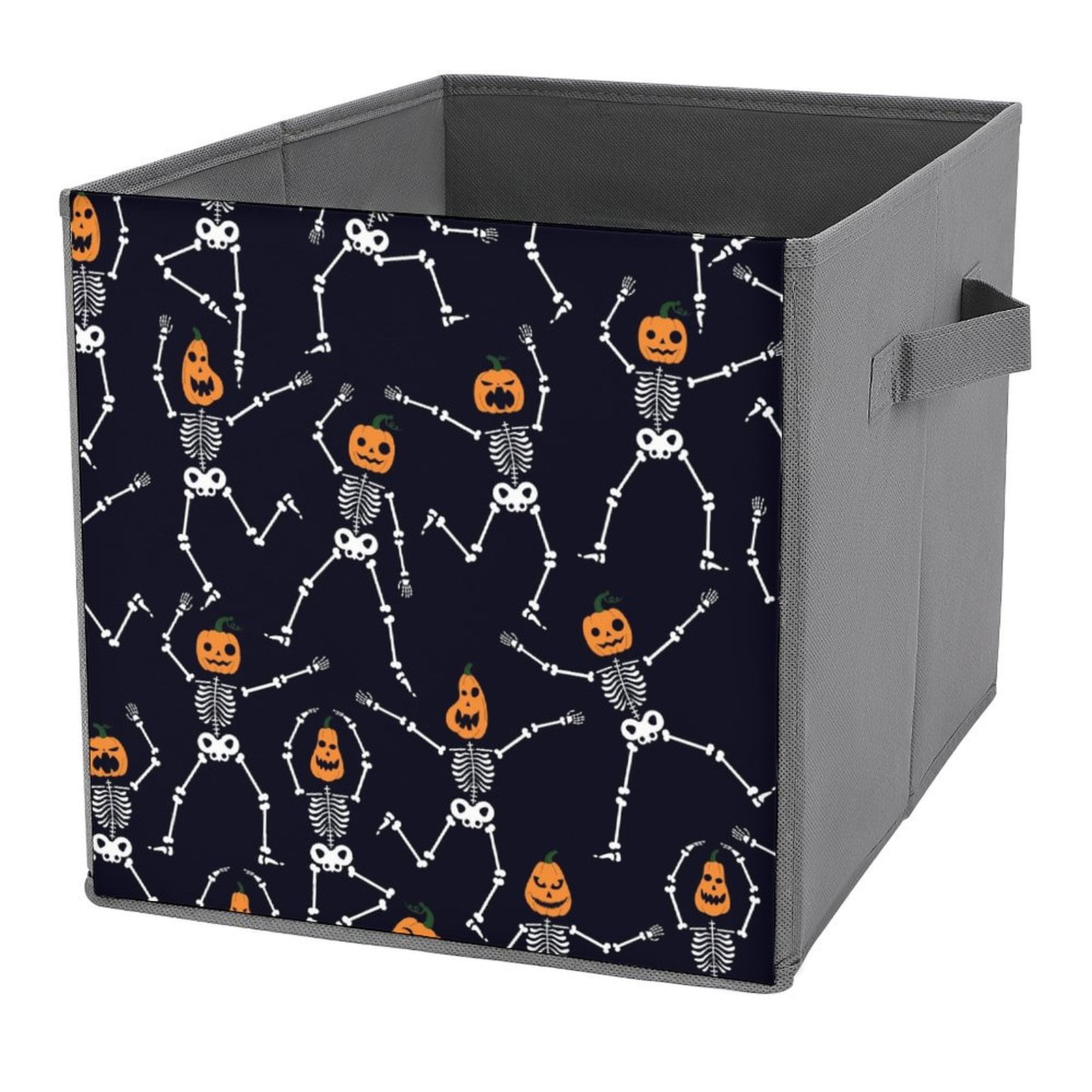 ANYWAY.GO Foldable Large Storage Box with Rope HandlesPattern Skeletons ...