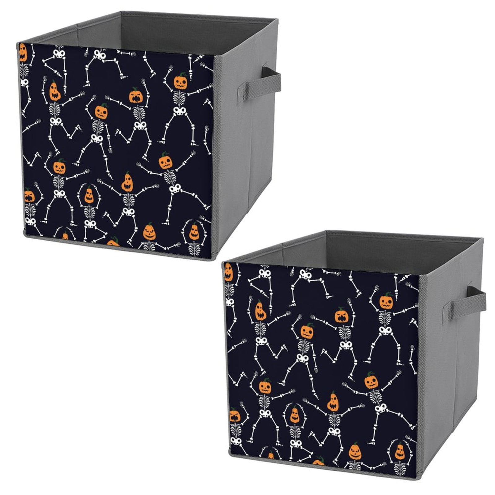 ANYWAY.GO Foldable Large Storage Box with Rope HandlesPattern Skeletons ...