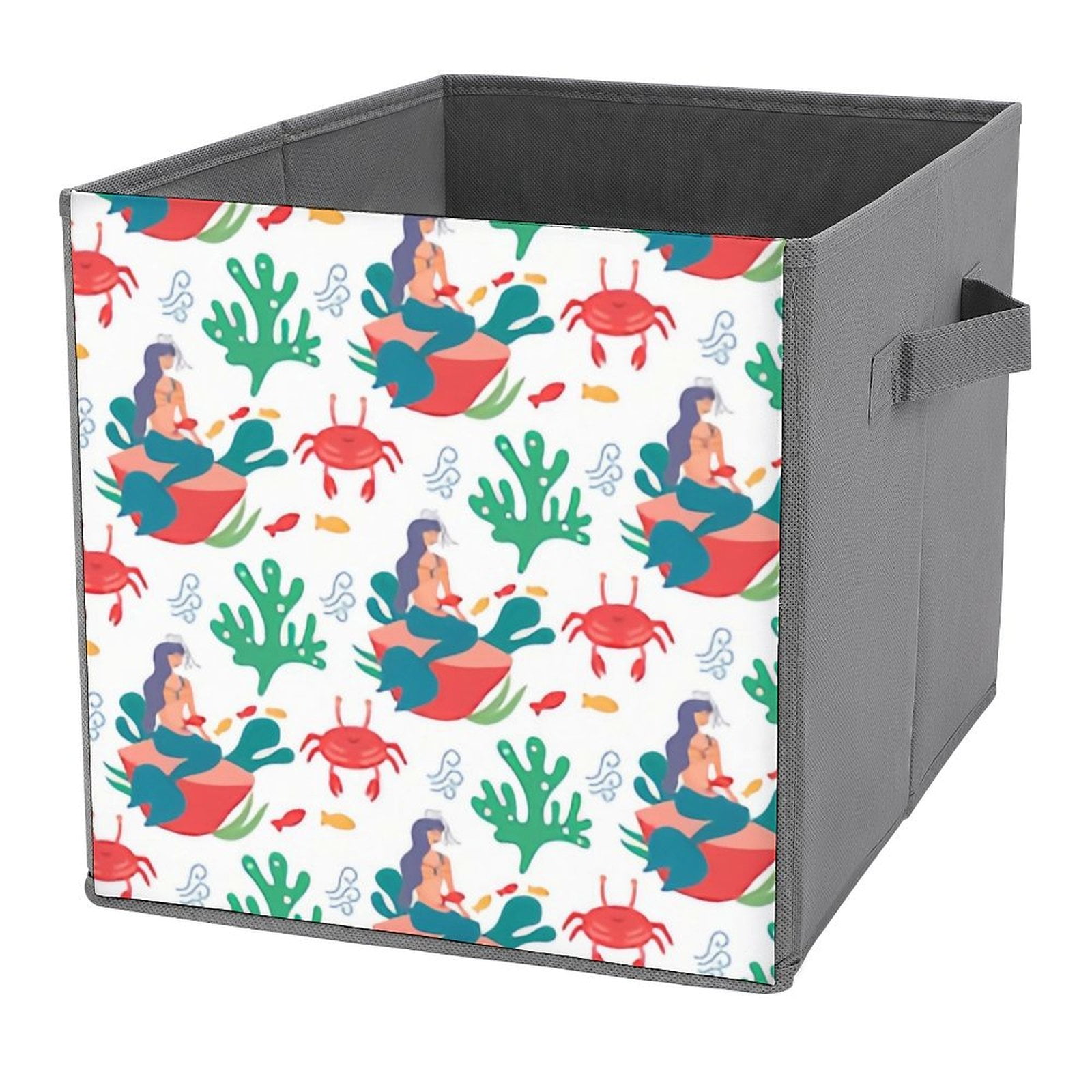 ANYWAY.GO Foldable Large Storage Box with Rope HandlesSea Pattern ...