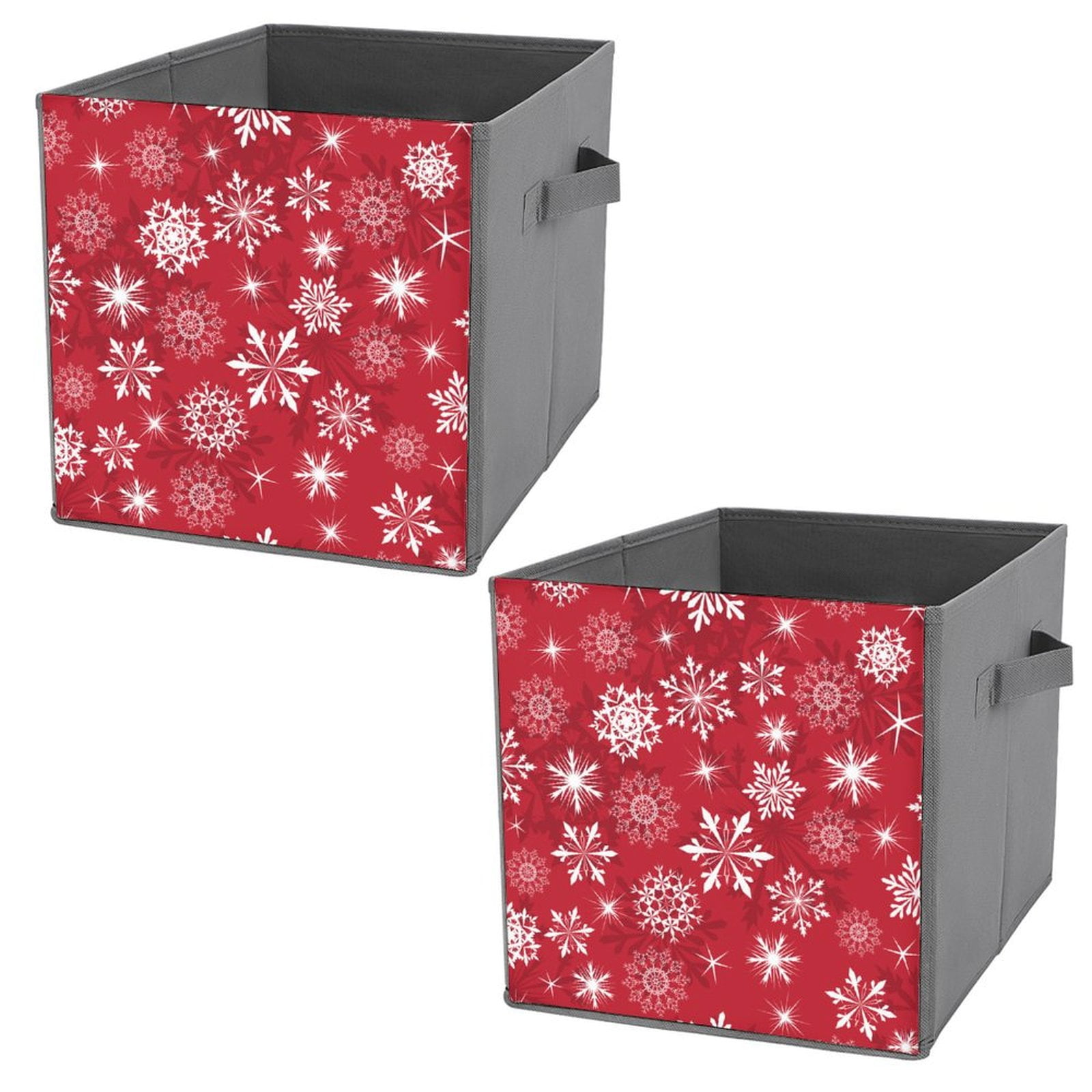 ANYWAY.GO Foldable Large Storage Box with Rope HandlesSnowflake ...