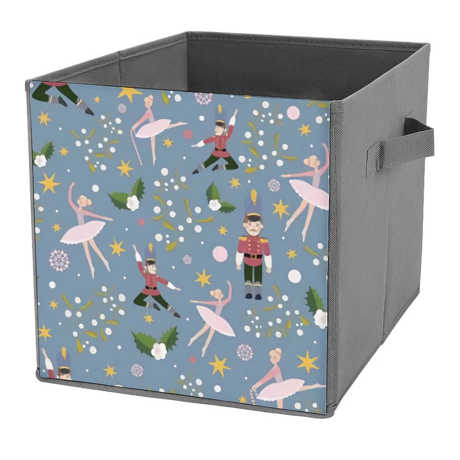 ANYWAY.GO Foldable Large Storage Box with Rope HandlesWinter Pattern ...