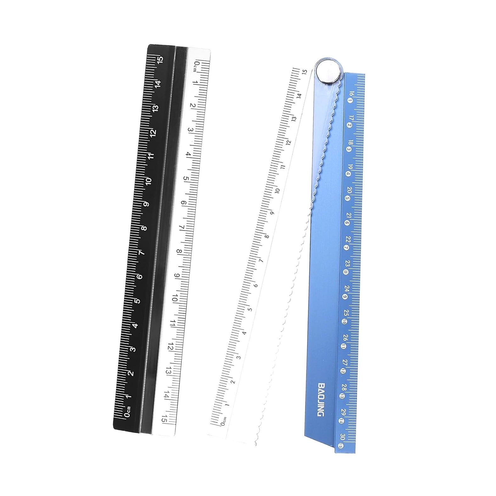 ANYWAY.GO Folding and Straight Ruler Kit 30/15cm Metric Aluminum Alloy ...