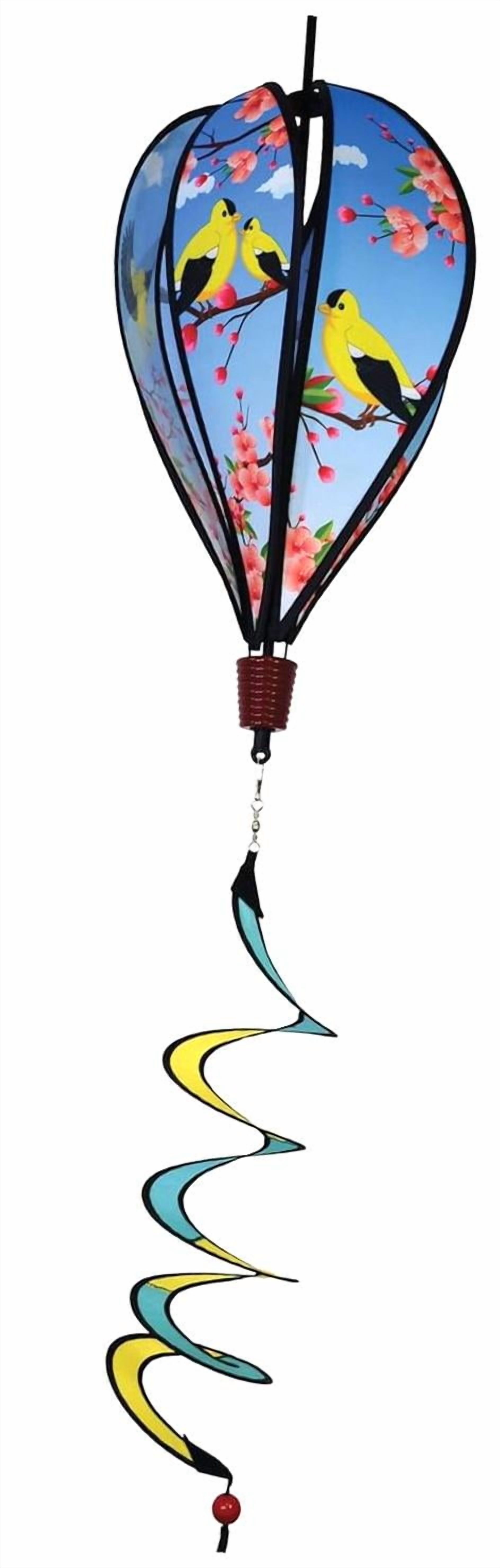 ANYWAY.GO Goldfinch 6-Panel Hot Air Balloon Wind Spinner,11" W x 17" H ...
