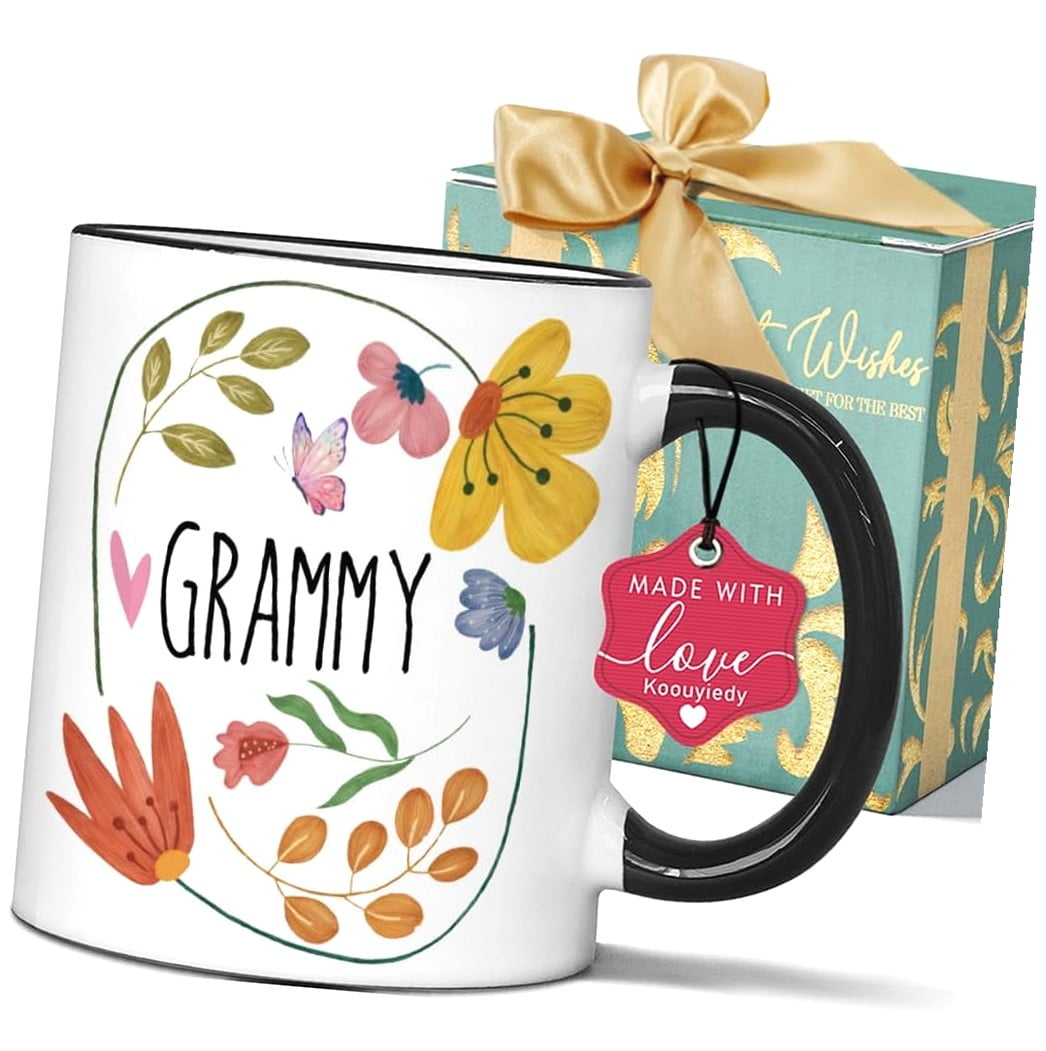 ANYWAY.GO Grammy , Grammy Floral Mug, Grandma Coffee Mugs, Grandma ...