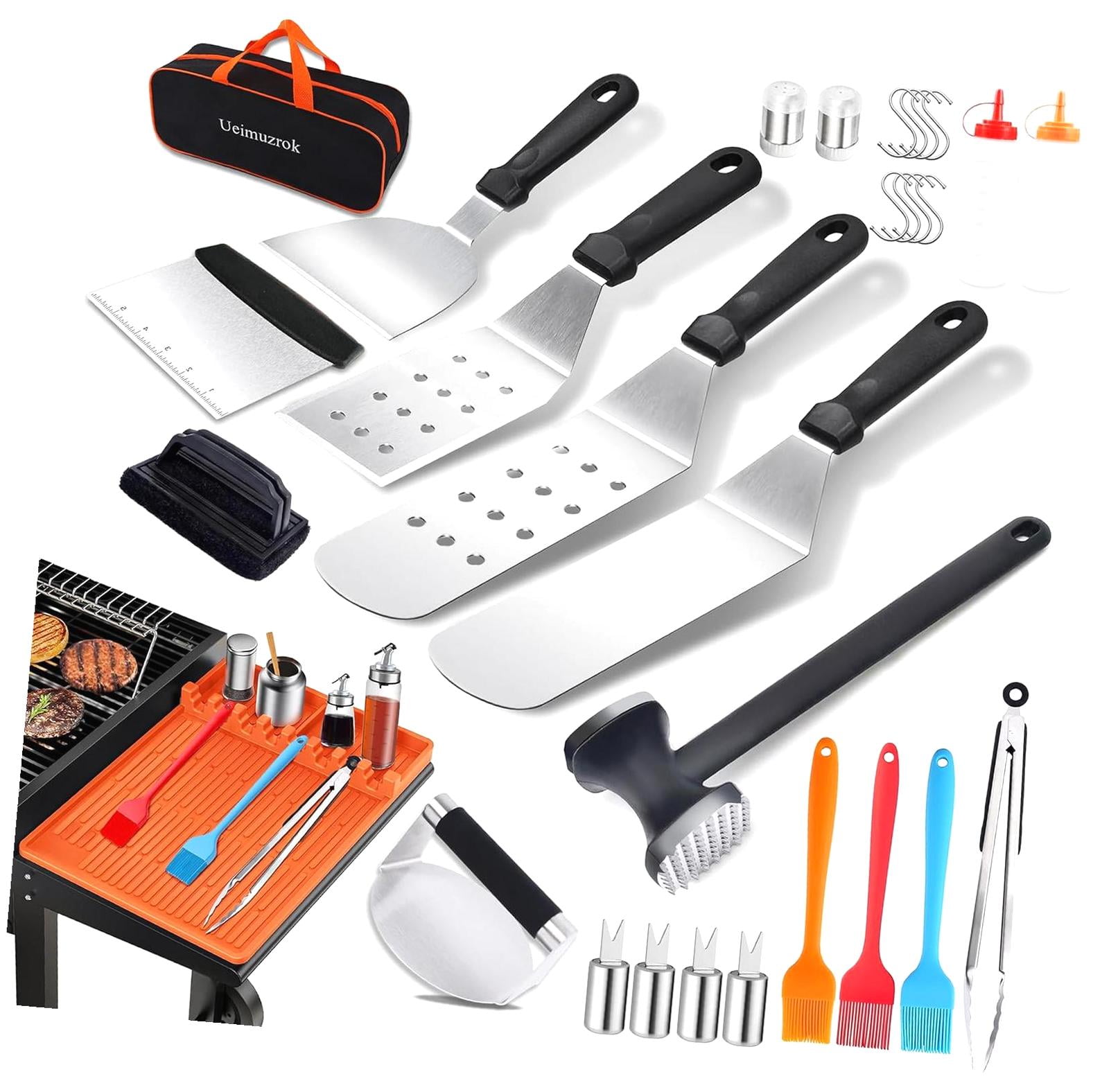 ANYWAY.GO Griddle Kit for Flat Top Grills, Includes Burger Press ...