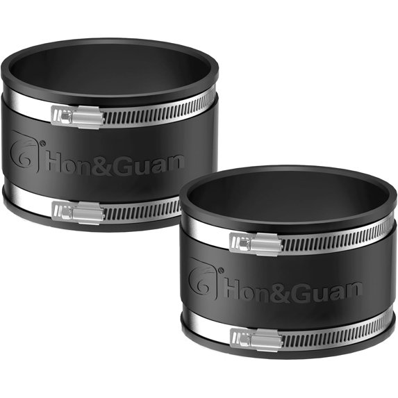 ANYWAY.GO &Guan 4 Dust Fittings Rubber Noise Reduction for 4 Inch Pipe ...